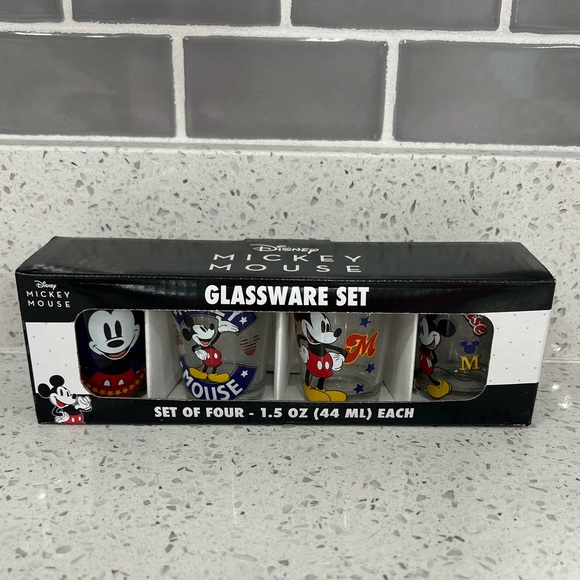 Disney | Dining | New Set Of 4 Mickey Mouse 5 Oz Shot Glasses | Poshmark